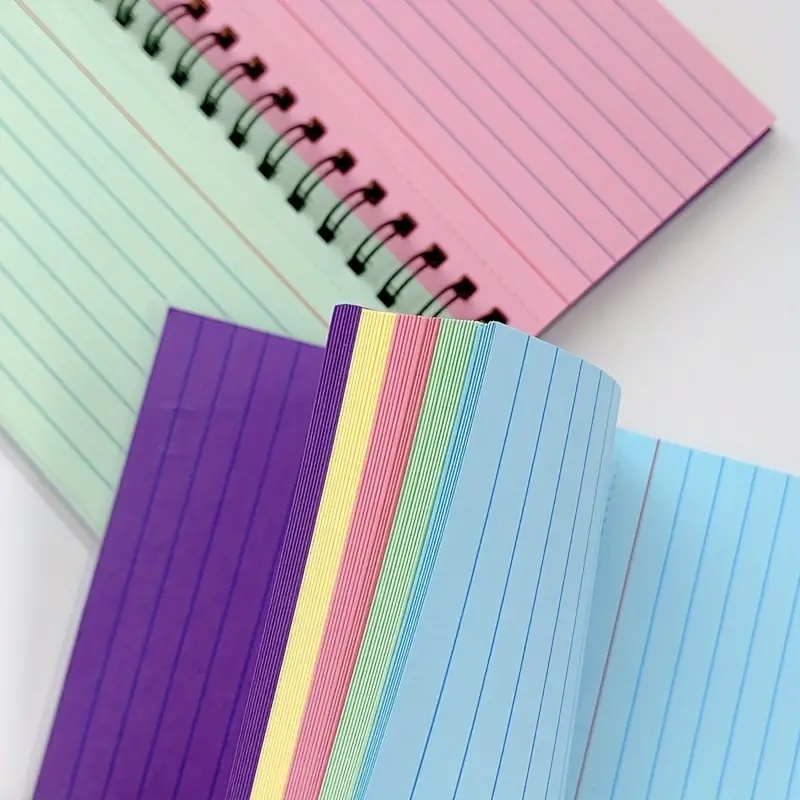 Horizontal Line Colorful Notebook Tearable Coil Book Journal Notebook ...