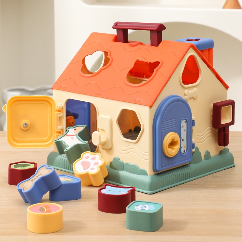 Children's color and shape cognition matching building blocks/six sided ...