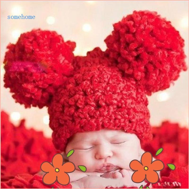 SOME Baby Costume Photo Props Hat Hand Crochet Pompon Hat Newborn ...