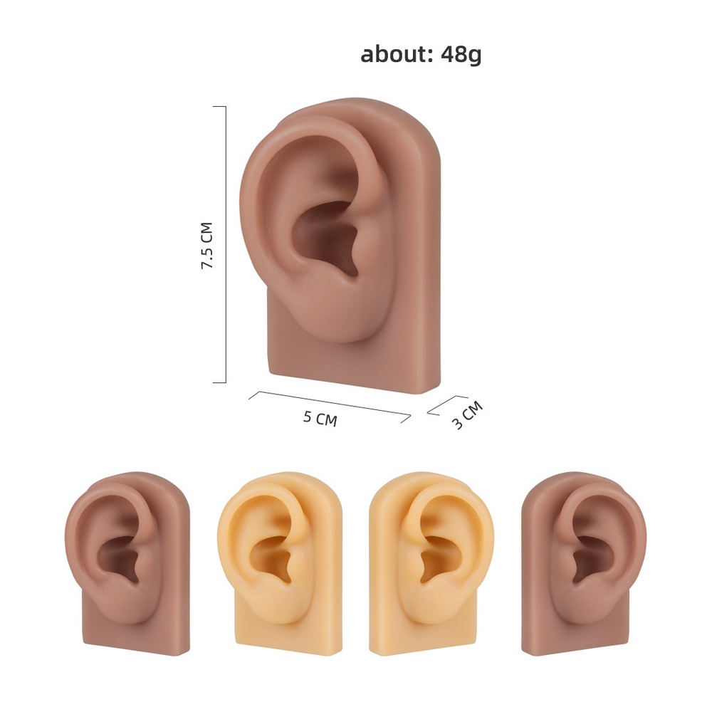 Ear Nose Model Soft Silicone Fake Ear Nose Model Ear Picking Tool ...