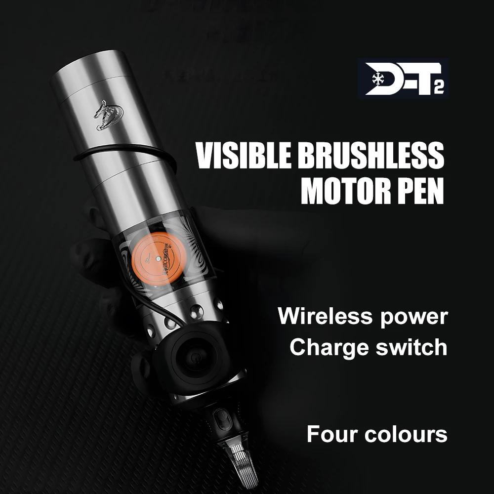 New D-T2/D-T1 Wireless Tattoo Pen Rechargeable External Rotor Motor ...