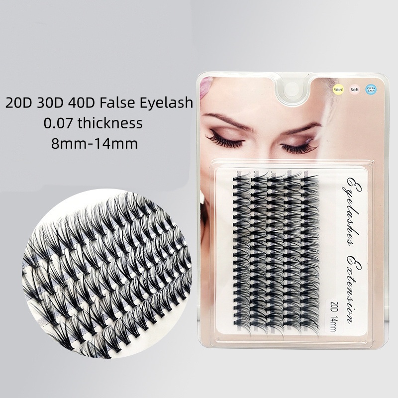 Flat Tip False Eyelash Folding Case 5 Rows 20D 30D 40D Natural ...