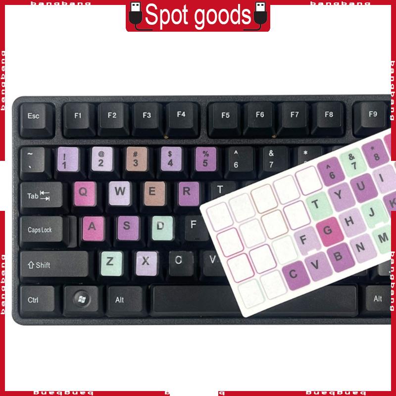 Bang 2PCS Notebook English Keyboard Stickers Macaron Color Keypad ...