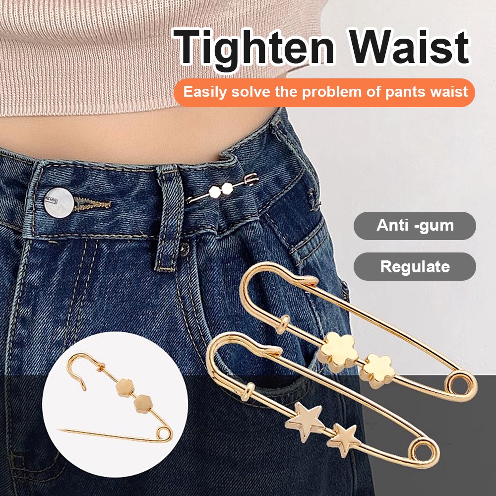 Waist Tighting Pin Women Alloy Brooch Buckles Suit Jeans Fixed Suit ...
