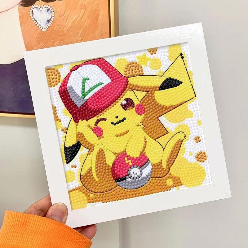 Pokémon pikachu diy Diamond Painting Cute Pikachu Diamond art kids ...