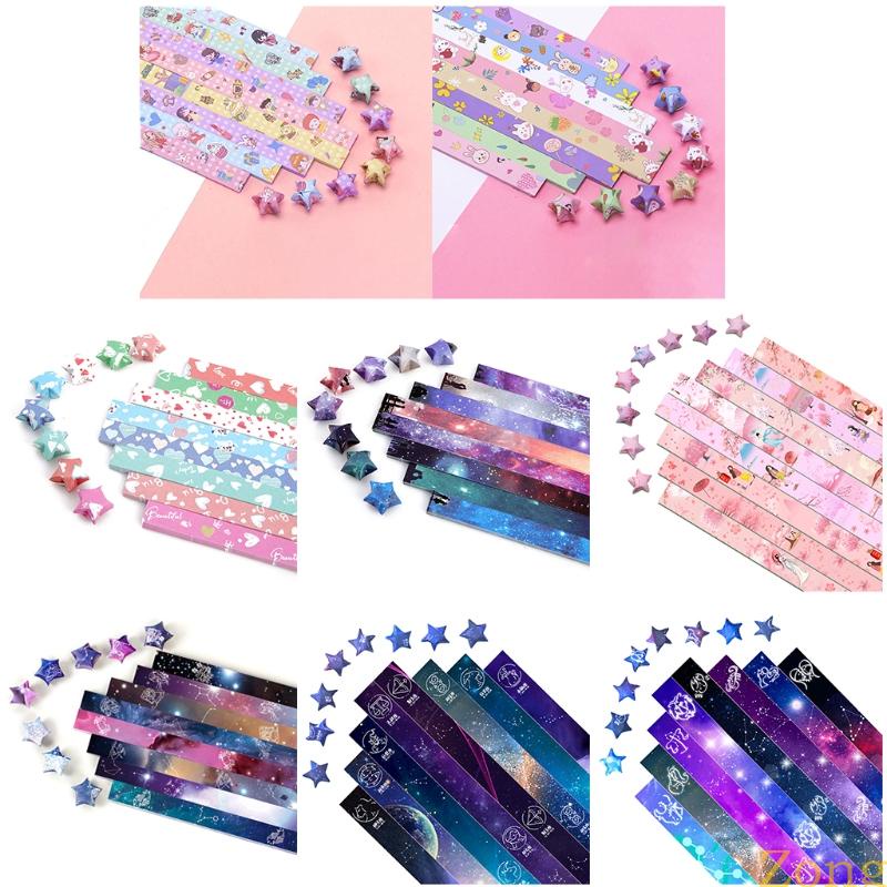 Zon 540 Sheets Pack Lucky Star Origami Paper Colorful Origami Lucky ...