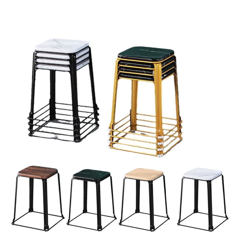 Nordic Living Room Steel Stools Household Stool Bar Stool Dining Chair ...