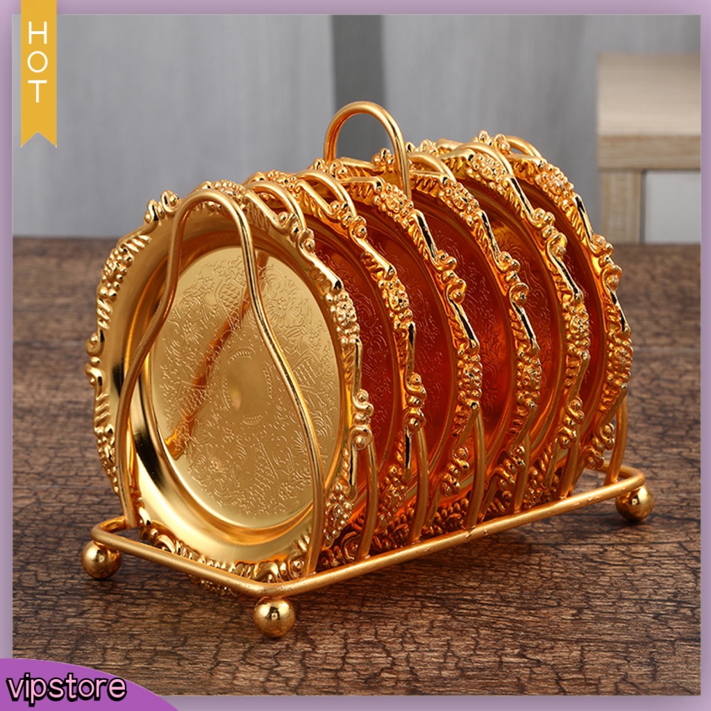 (VIP) 1 Set Mini Cake Plates Vintage Reusable Alloy Elegant Shape ...