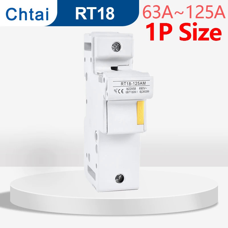 1P RT18-125AM 1-4P 63A 80A 100A 125A Din Rail mounting Fuse Holders ...