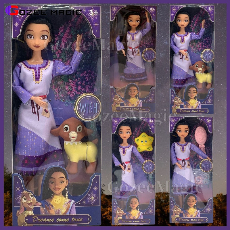 Movie Wish Star Asha Doll Toy Anime Action Figures Model Princess Dolls ...