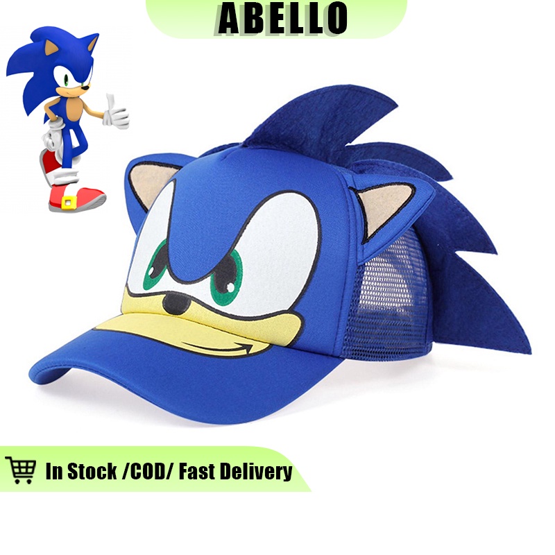 3D Sonic Hat Blue Hedgehog Sonic Baseball Cap Adjustable Children's ...