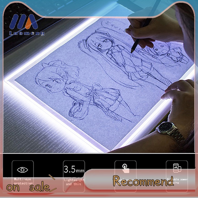 LuoMeng Dimmable USB A4 LED Light Box Tracing Board Art Stencil Drawing ...