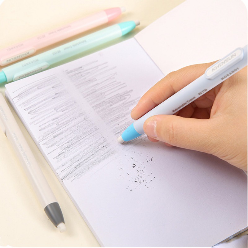 Creative Pen-shaped Press Eraser Can Be Replaced Core Primary School ...