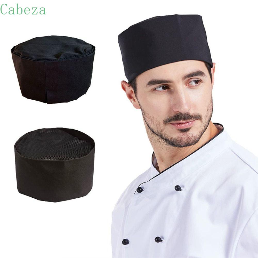CABEZA Breathable Sushi Cap, Japanese-Style WIth Mesh Top Chef Flat Top ...