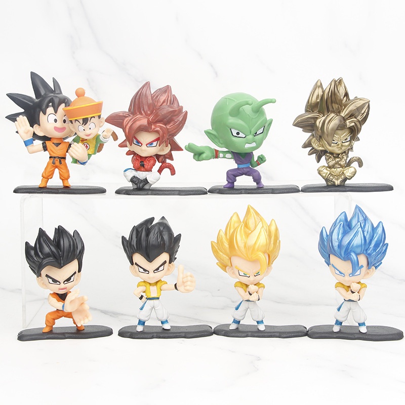 8Pcs/Set Dragon Ball Z Son Goku Gogeta Piccolo Son Gohan Father Son ...