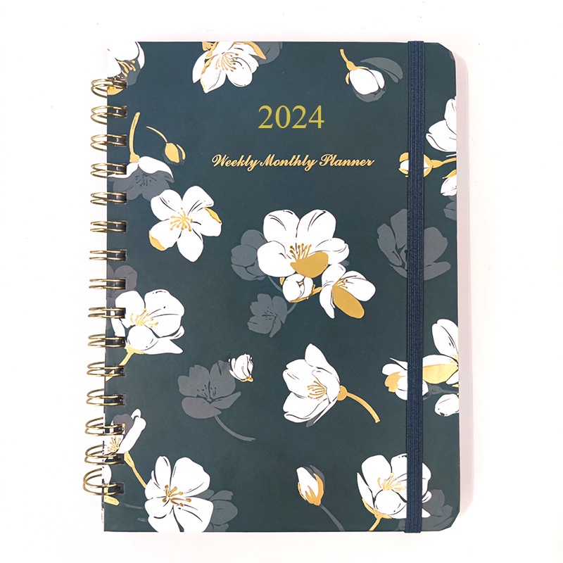 Ossayi A5 Daily 2024 Planners Schedule Spiral Notebook Hard Cover ...