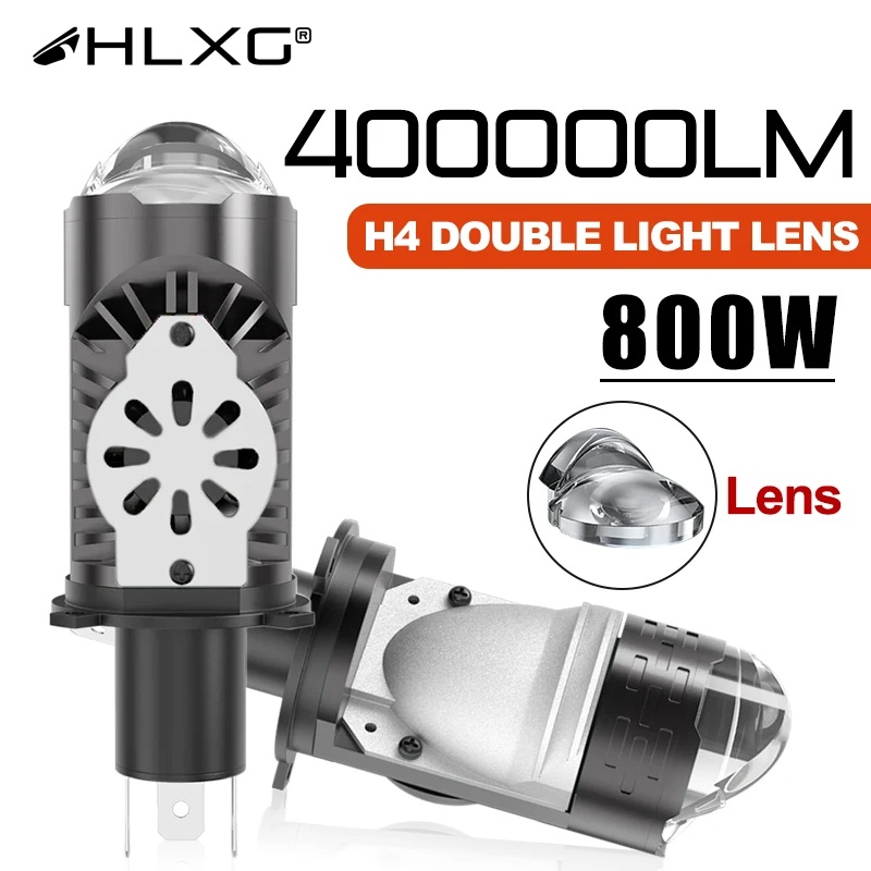HLXG 2PCS 100% Original H4 Led Projector Mini Lens Bi Led Lens 400000LM ...