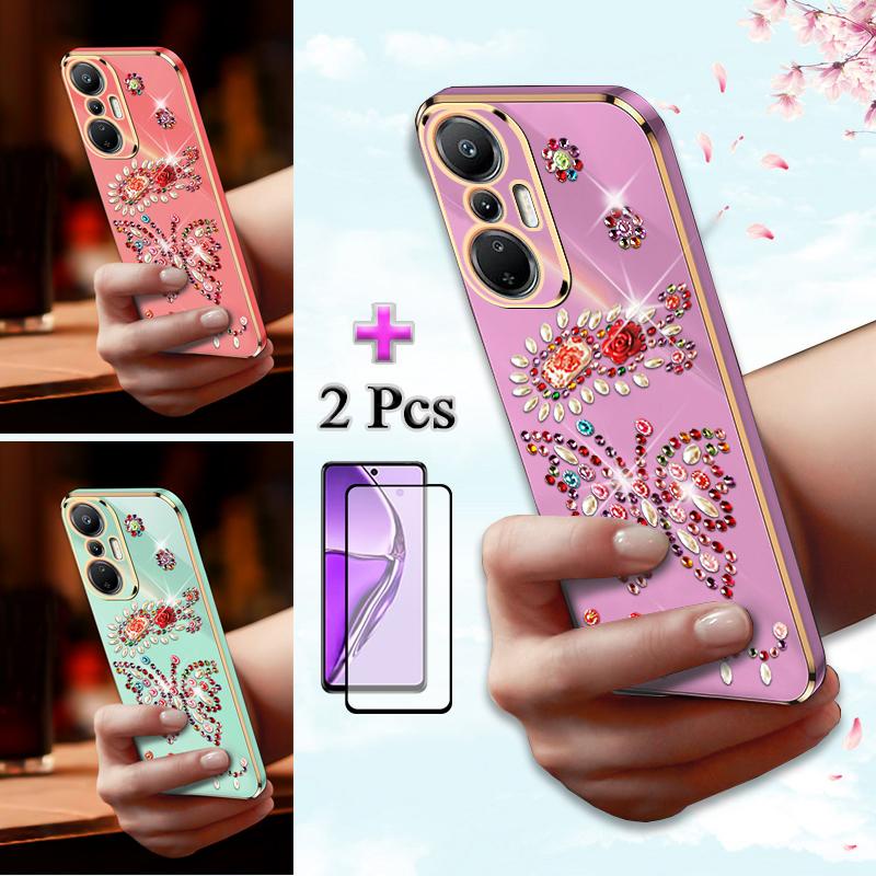 2 IN 1 For Infinix Hot 20S Phone Case Traight Edge Electroplated ...