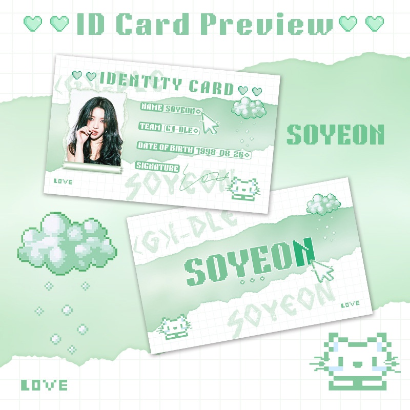 5pcs/set (G)I-DLE ID CARDS Photocard GIDLE YUQI MIYEON SHUHUA MINNIE ...