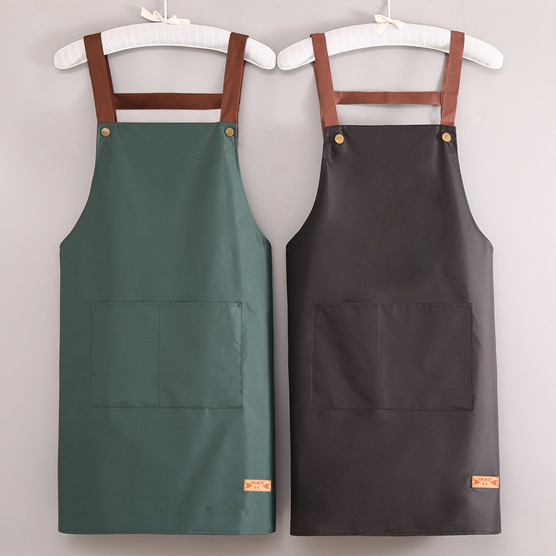 Kitchen Cooking Apron Waterproof and Oil Proof Coffee Shop Restaurant ...