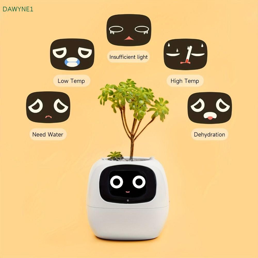 DWAYNE1 Smart Plant Pot, Robot Guidance Rich Expression Plant Robot ...
