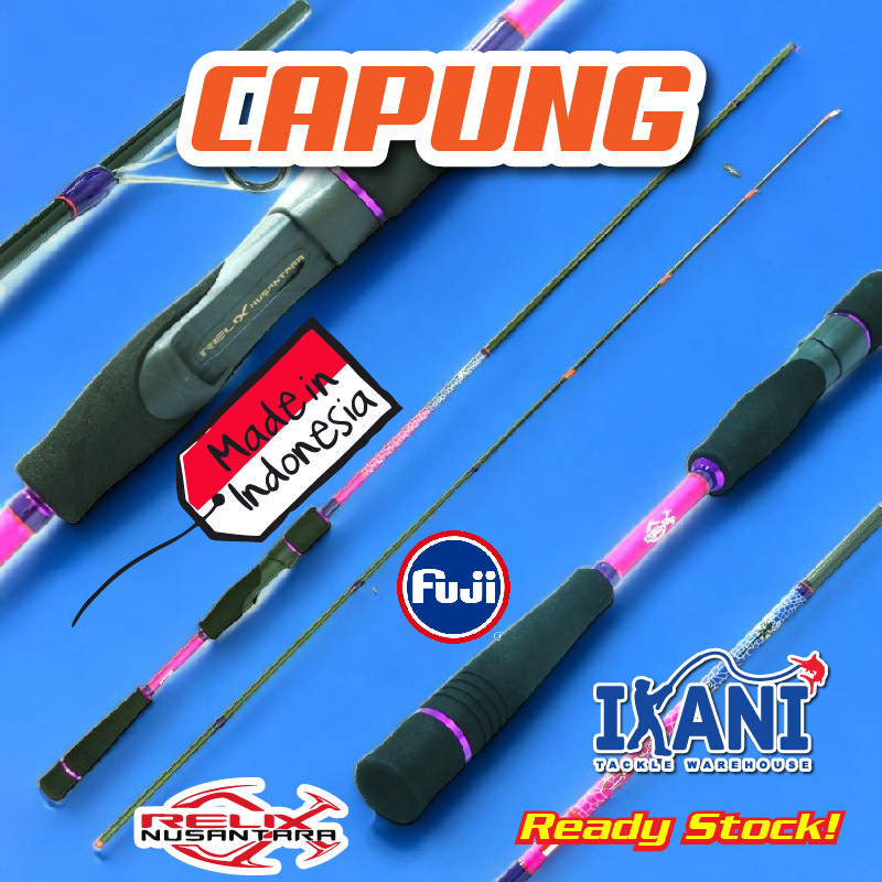 RELIX NUSANTARA CAPUNG FISHING ROD SPINNING BAITCASTING JORAN PANCING CASTING MICROJIG UL ...