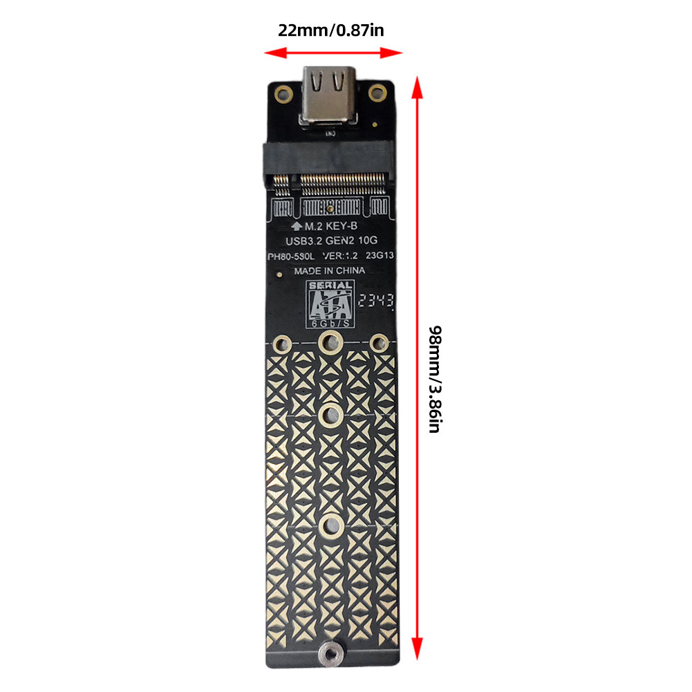 M.2 To USB Adapter JMS580 Chip Support 2230/2242/2260/2280 Size SSD DE ...