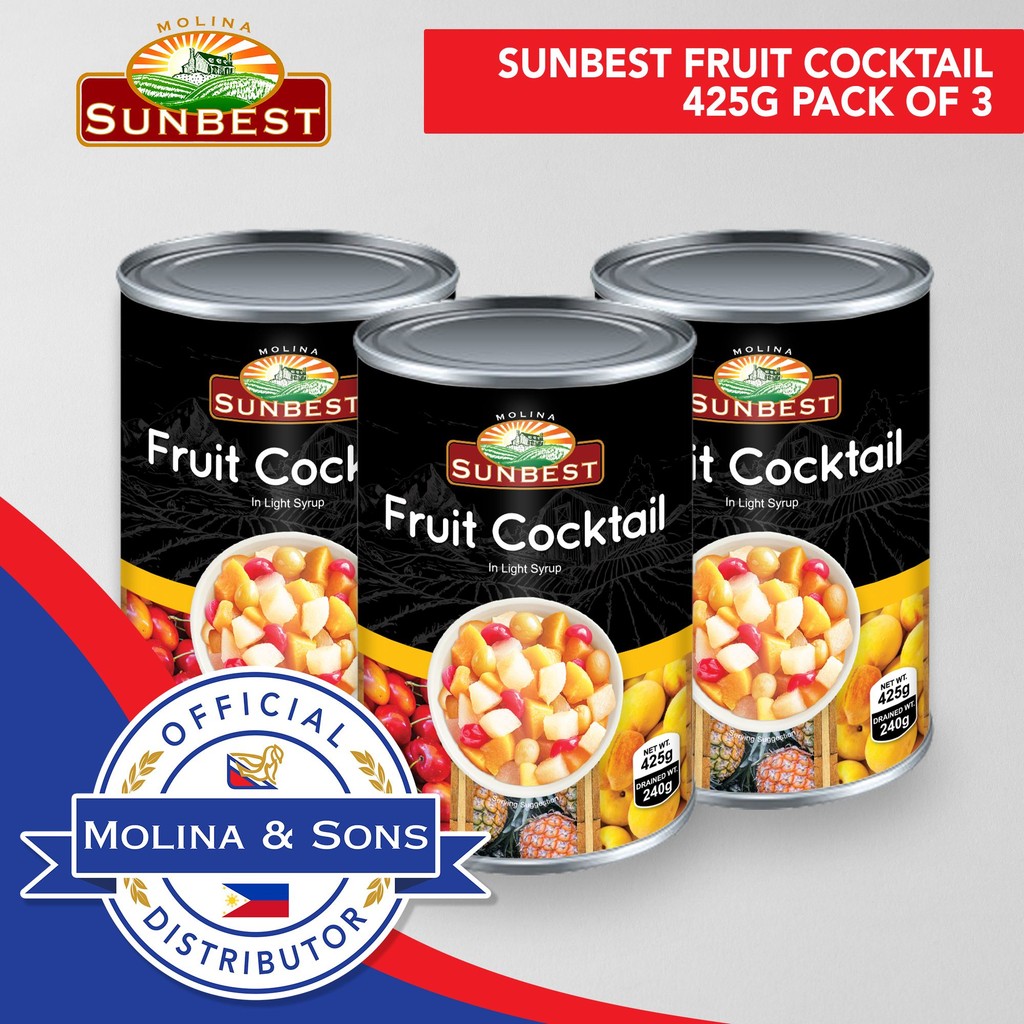 SUNBEST FRUIT COCKTAIL 425G PACK OF 3 | Shopee Philippines