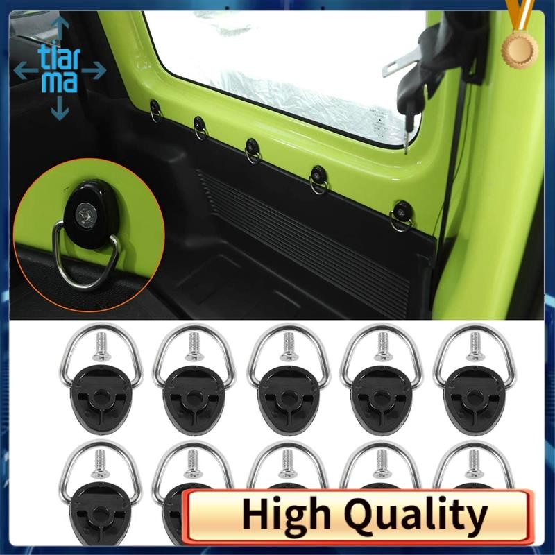 Great 10-PACK Metal Tie-Down Anchors D-Ring Buckle for Jimny JB64 JB74W 2019 2020 2021 Trunk ...