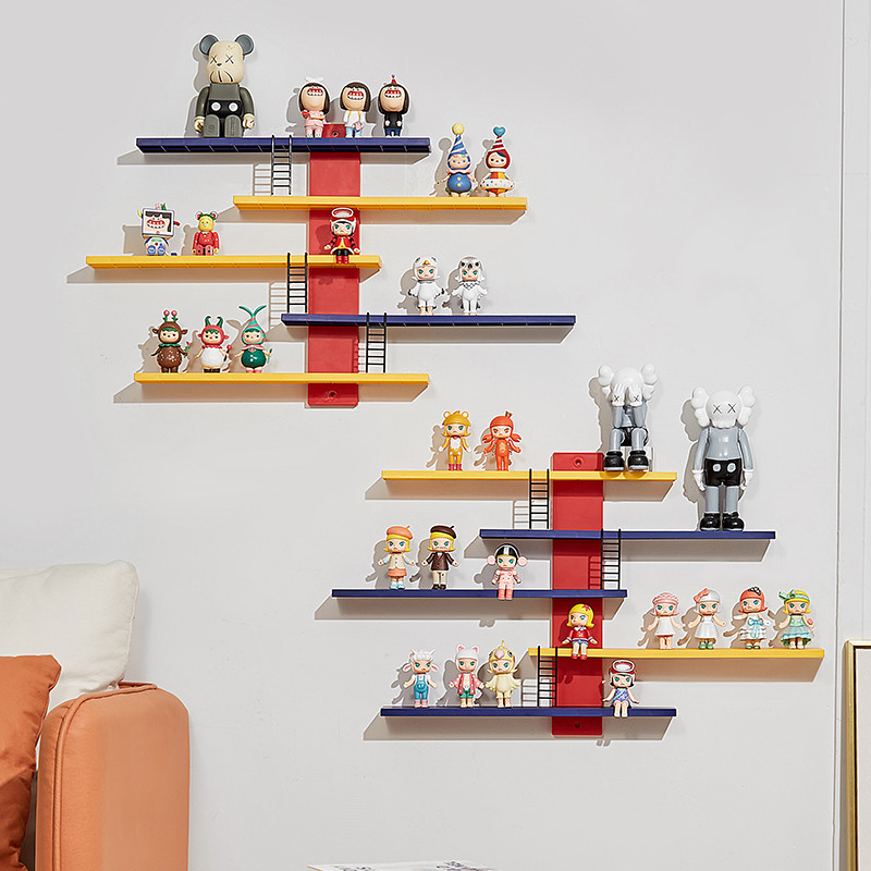 Toy Display Stand Wall Mounted Blind Box Storage Rack Living Room ...