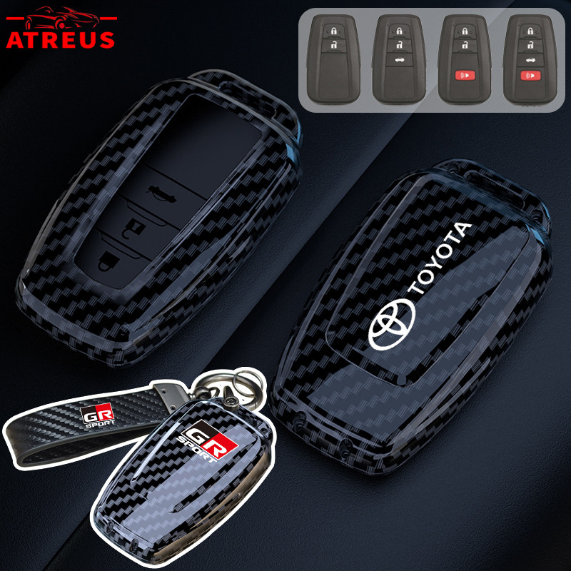 Carbon Fiber Toyota Car Key Case Full Wrap Car Remote Key Protector ...