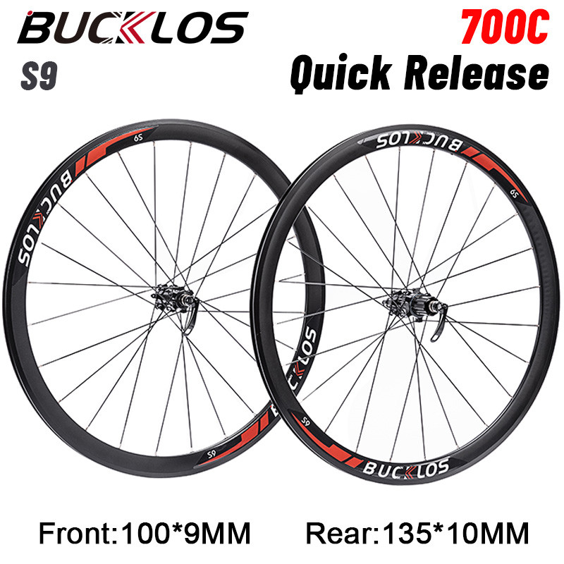 BUCKLOS Road Bike Wheelset 700C 8/9/10/11 Speed Bicycle Wheels Carbon ...