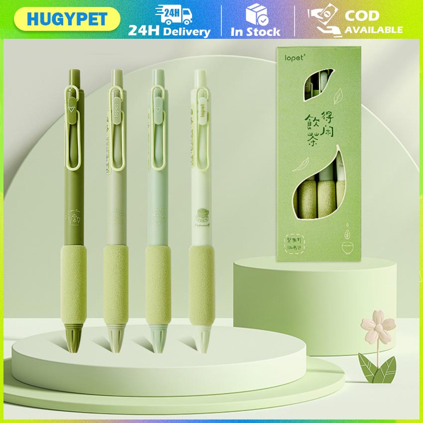 4Pcs/Set Cute matcha Gel Pen for School Writing Kawaii green tea Coffee ...