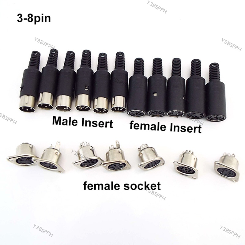 1pcs DIN Connector 3 4 5 6 7 8 Pin core Male female Terminal Mount ...