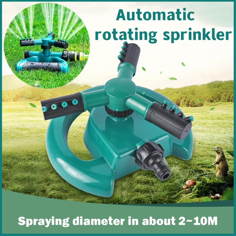 Lawn Sprinkler Automatic Water Sprayer 360° Rotating Grass Plants ...