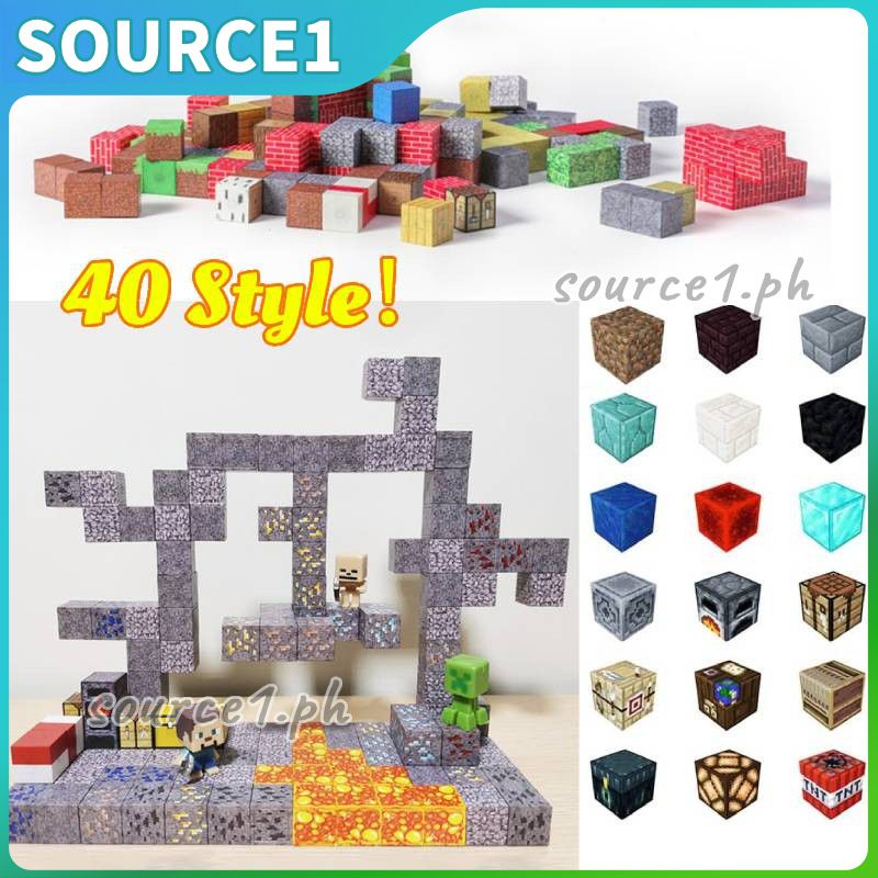 Minecraft Magnetic Cube Building Blocks-children Assembling Educational ...