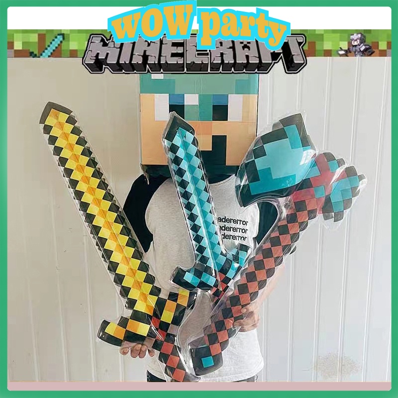 Pixel Games Minecraft Craft Swords Axe Miner Pickaxe Balloon for Boys ...