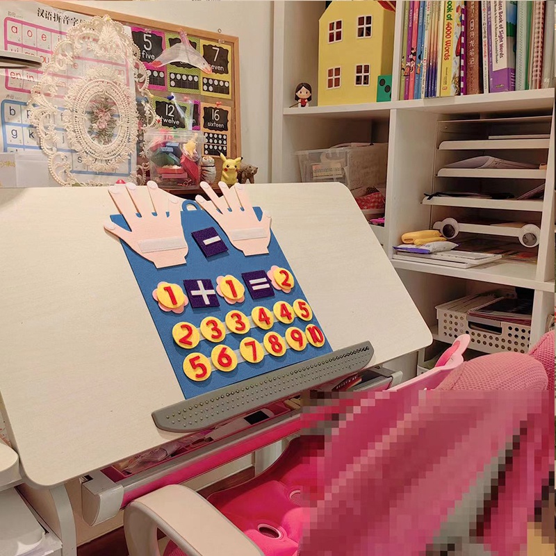 Montessori Learning Toddler Felt Educational Toy Finger Number Learning ...