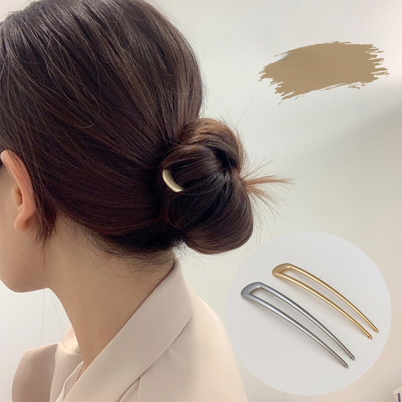 Simple Deaign Gold Silver U Shape Head Plate Headwear Hair Jewelry Hair ...