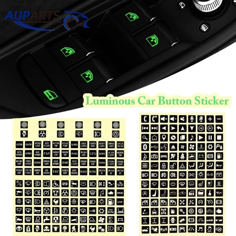 PET Glowing Car Dashboard Button Stickers/ Car Rocker Switch Decor ...