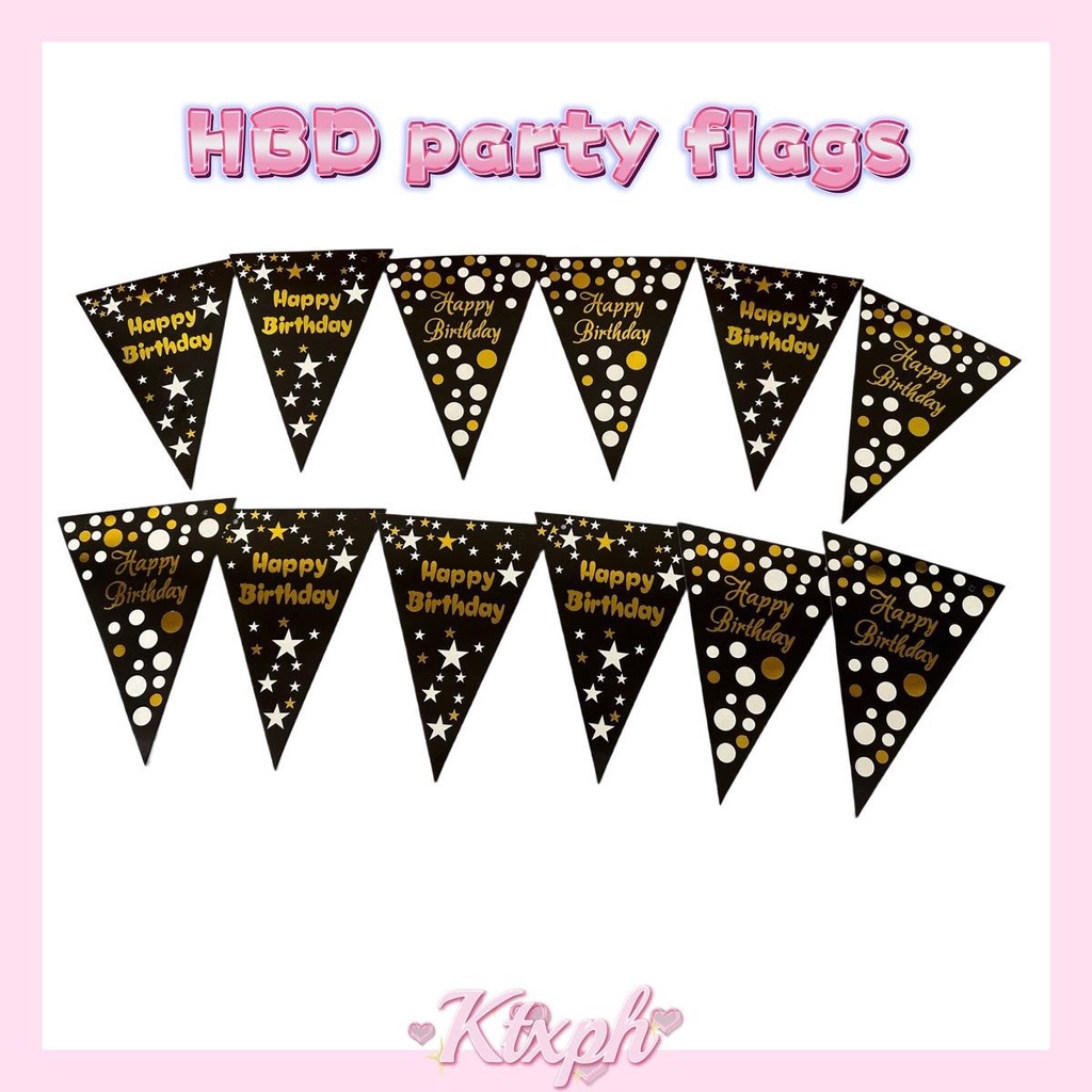 happy birthday banner party flags star HBD banner birthday party needs ...