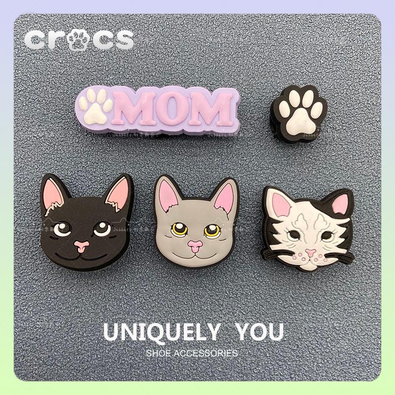 jibbitz for crocs set Cat Paw Print crocs charms Crocs Shoe Flower Hole ...