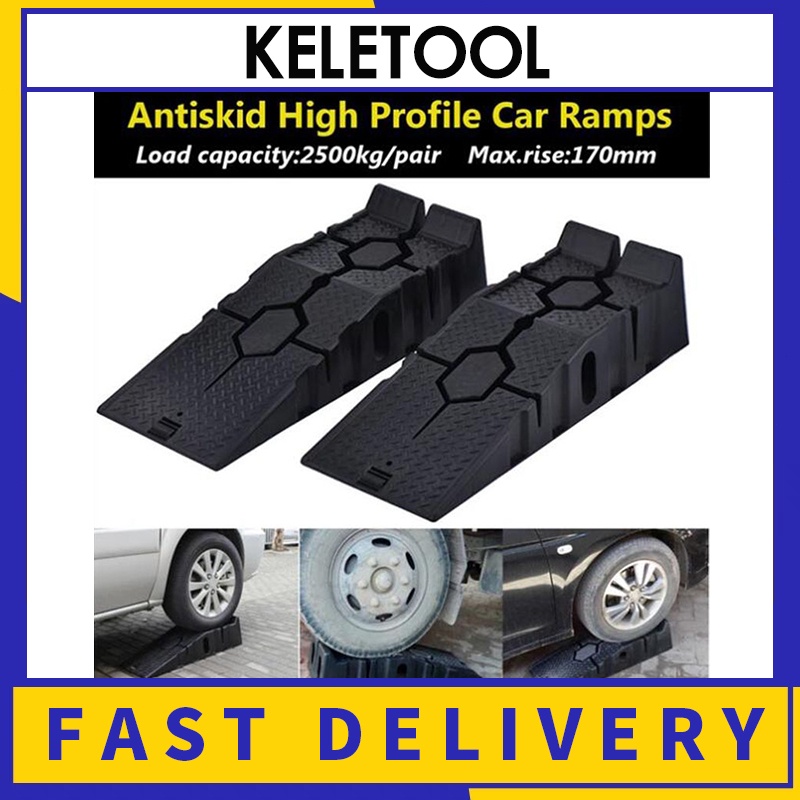Plastic Lightweight 1pair (2pcs) Car Ramps Durable Kit Heavy Duty ...