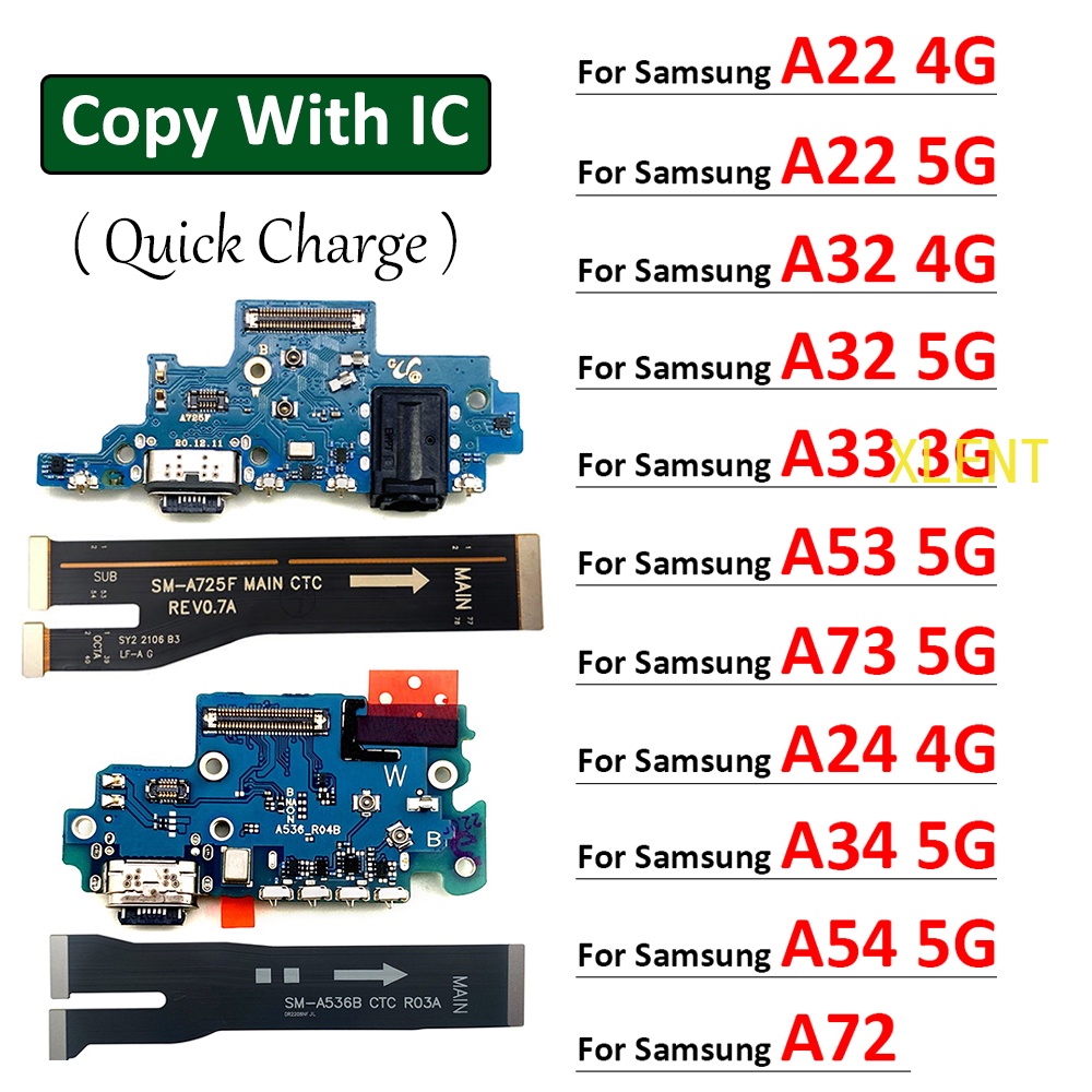 USB Charging Board Port Flex Cable Connector For Samsung Galaxy A22 A32 ...
