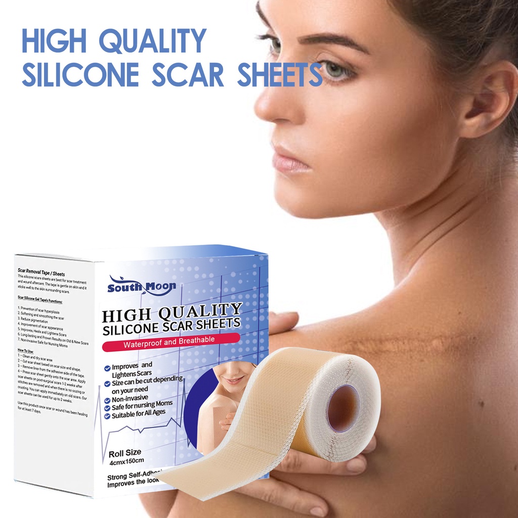 LOVKOR 4cmx150cm Soft Silicone Tape Scars Remover Easy-Tear Painlessly ...