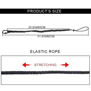 NERV Nylon Bungee Tether Tool Lanyard With Screw Locking Carabiner Anti ...