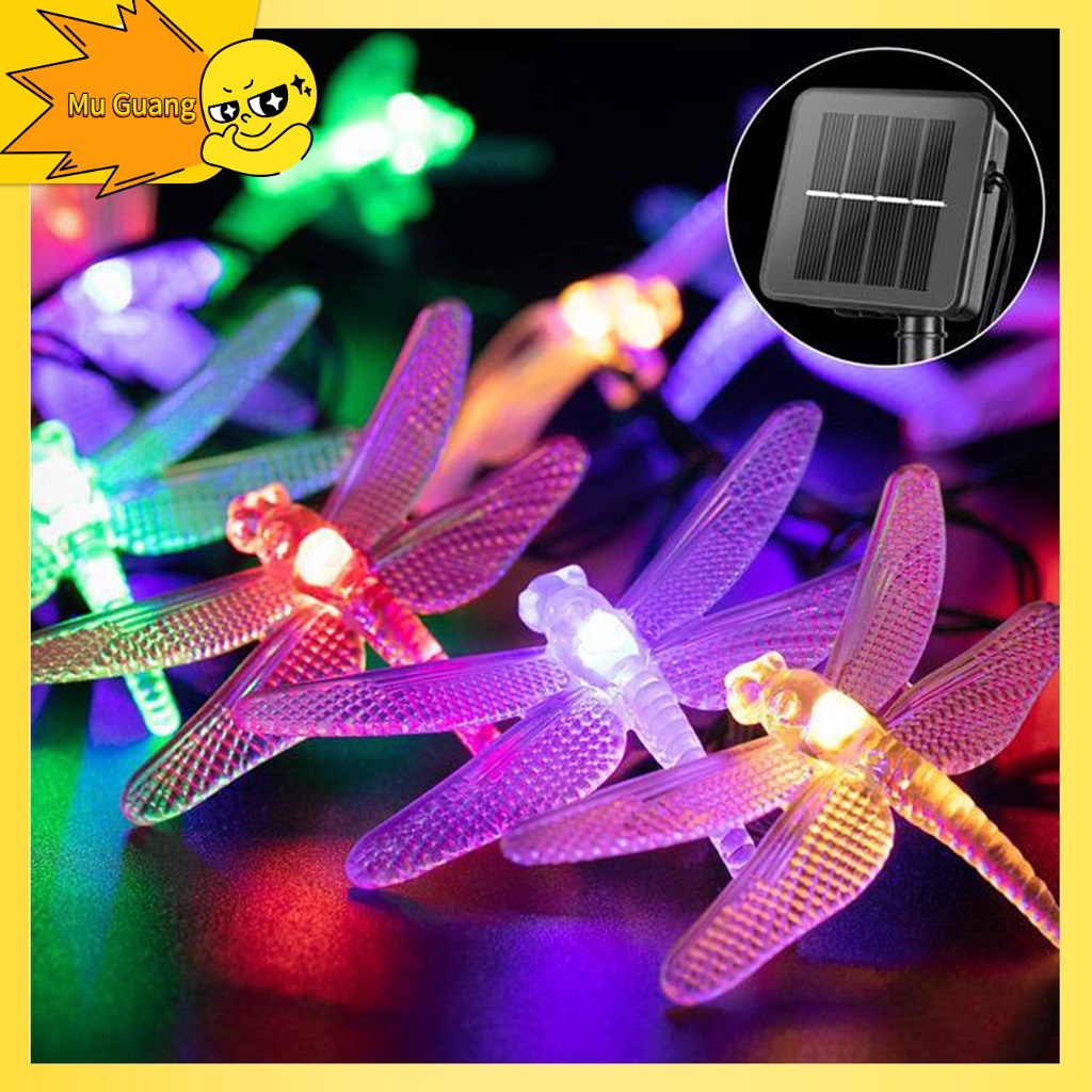 30Led Solar Dragonfly String Lights Outdoor Waterproof For Garden Home ...