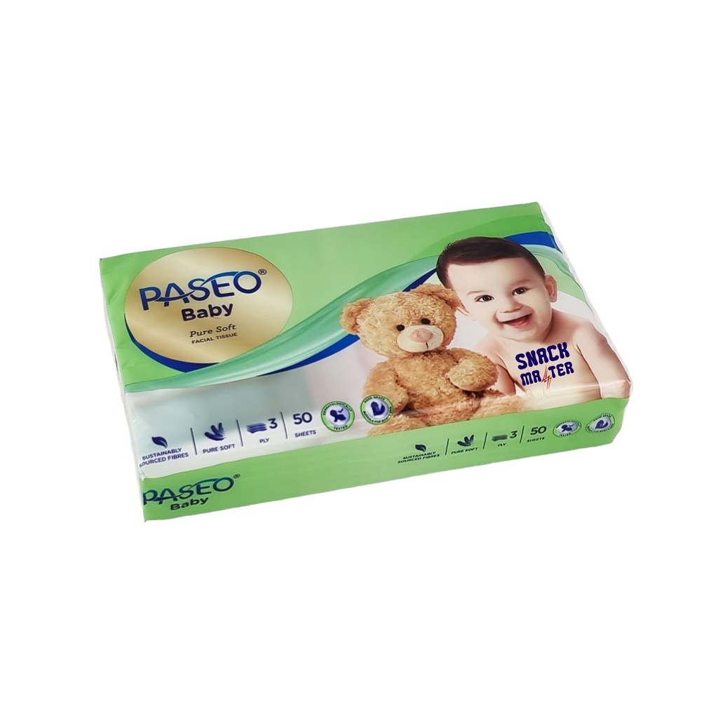 PASEO Baby Pure Soft Facial Tissue - 50's 3Ply. | Shopee Philippines