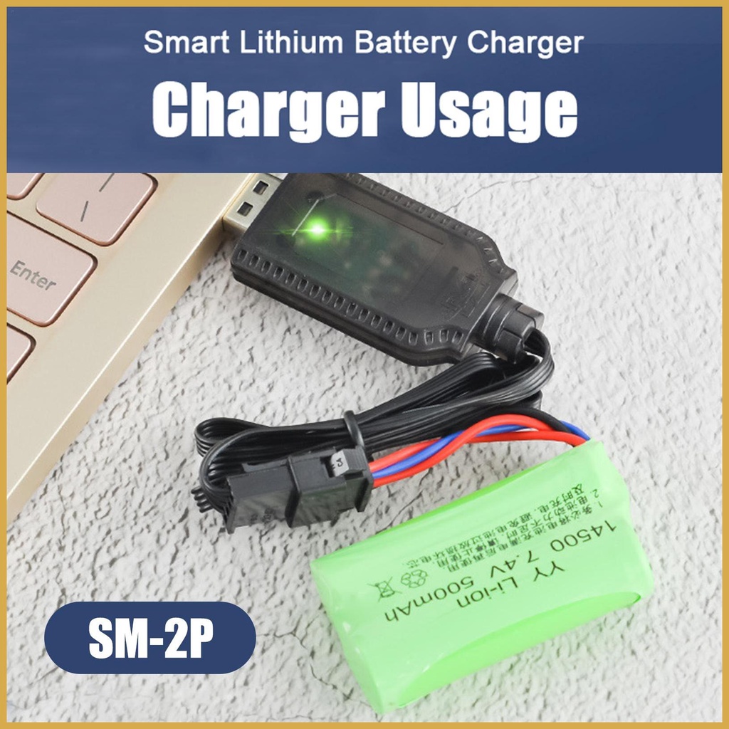 Battery Charger 7.4V 1000mA Fast Charger RC Airplane Lithium Battery SM-2P SM-3P SM-4P Battery ...