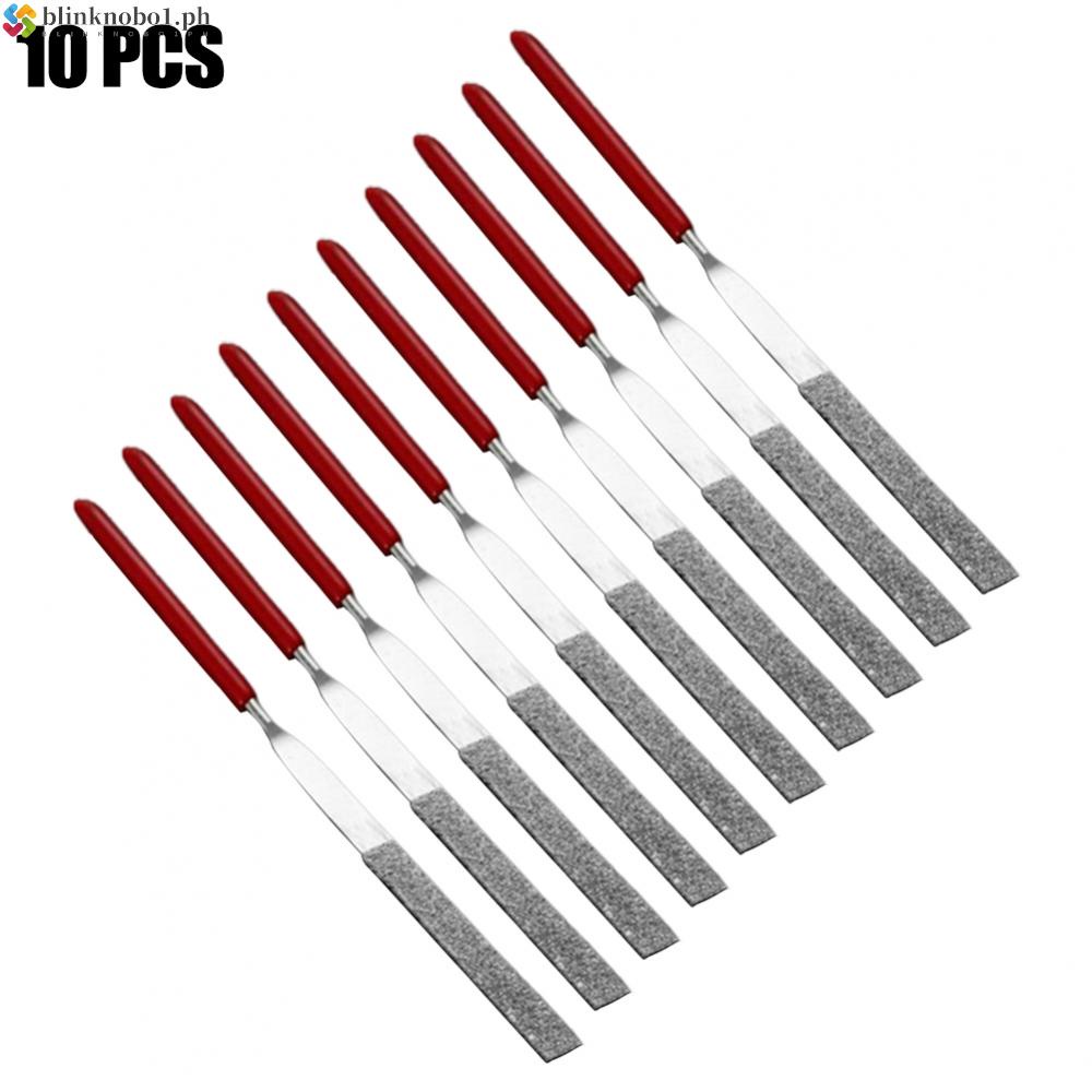 Needle Files 10Pcs Diamond Enlarge Holes File Flat Grinding Plastic ...